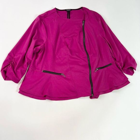 torrid | Jackets & Coats | Torridmoto Jacket Womens 4x Pink Zip Front ...